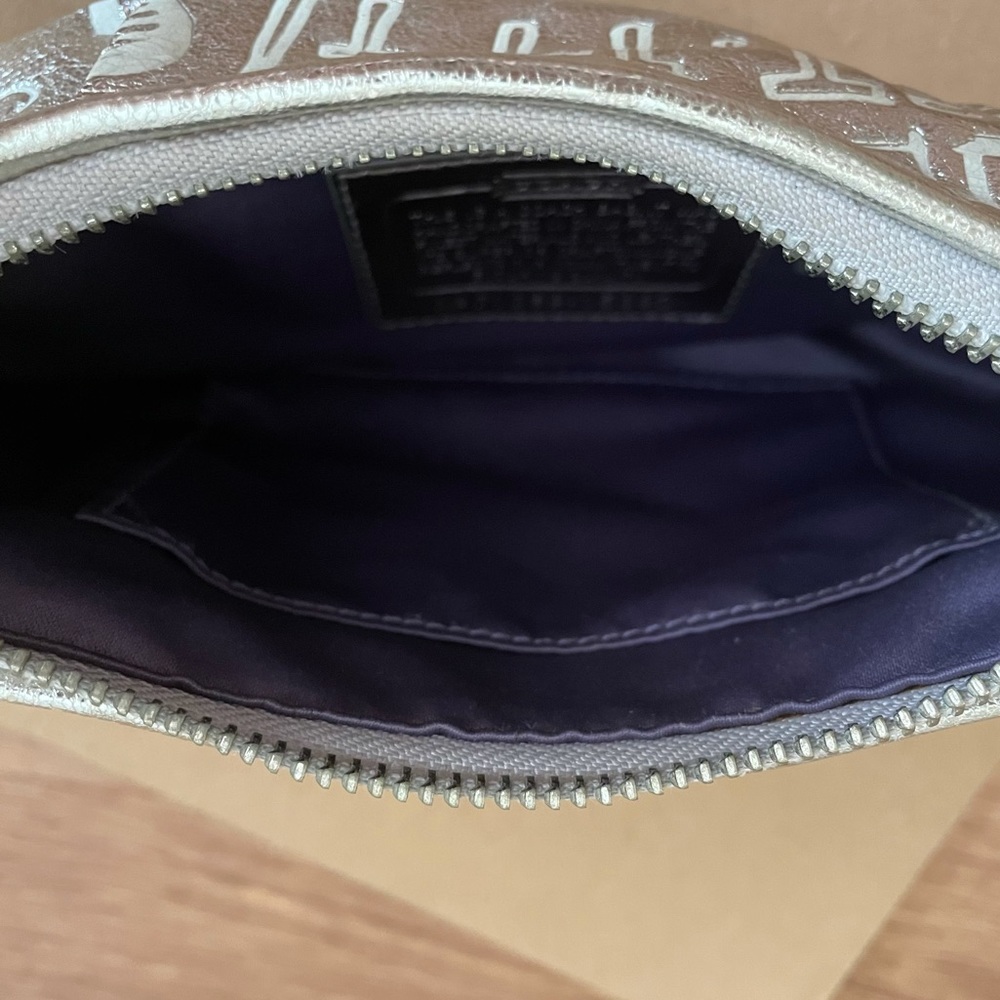 Coach Leather Poppy Storypatch Limited Ed. Pouch - Gem